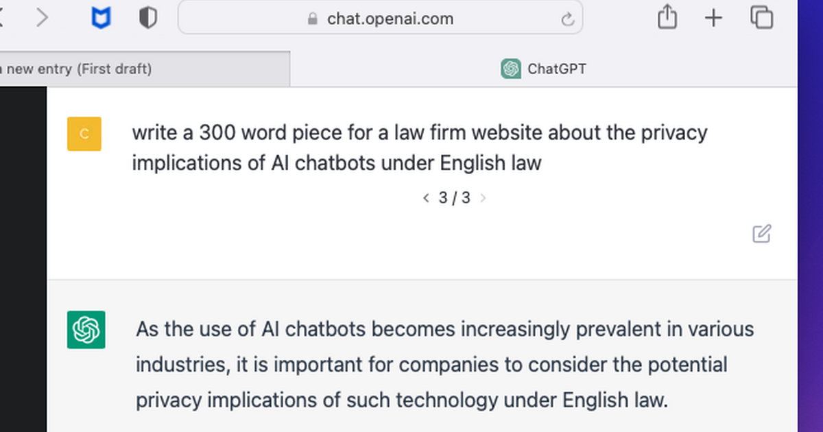 What do AI chatbots mean for privacy? | Insights | Slateford
